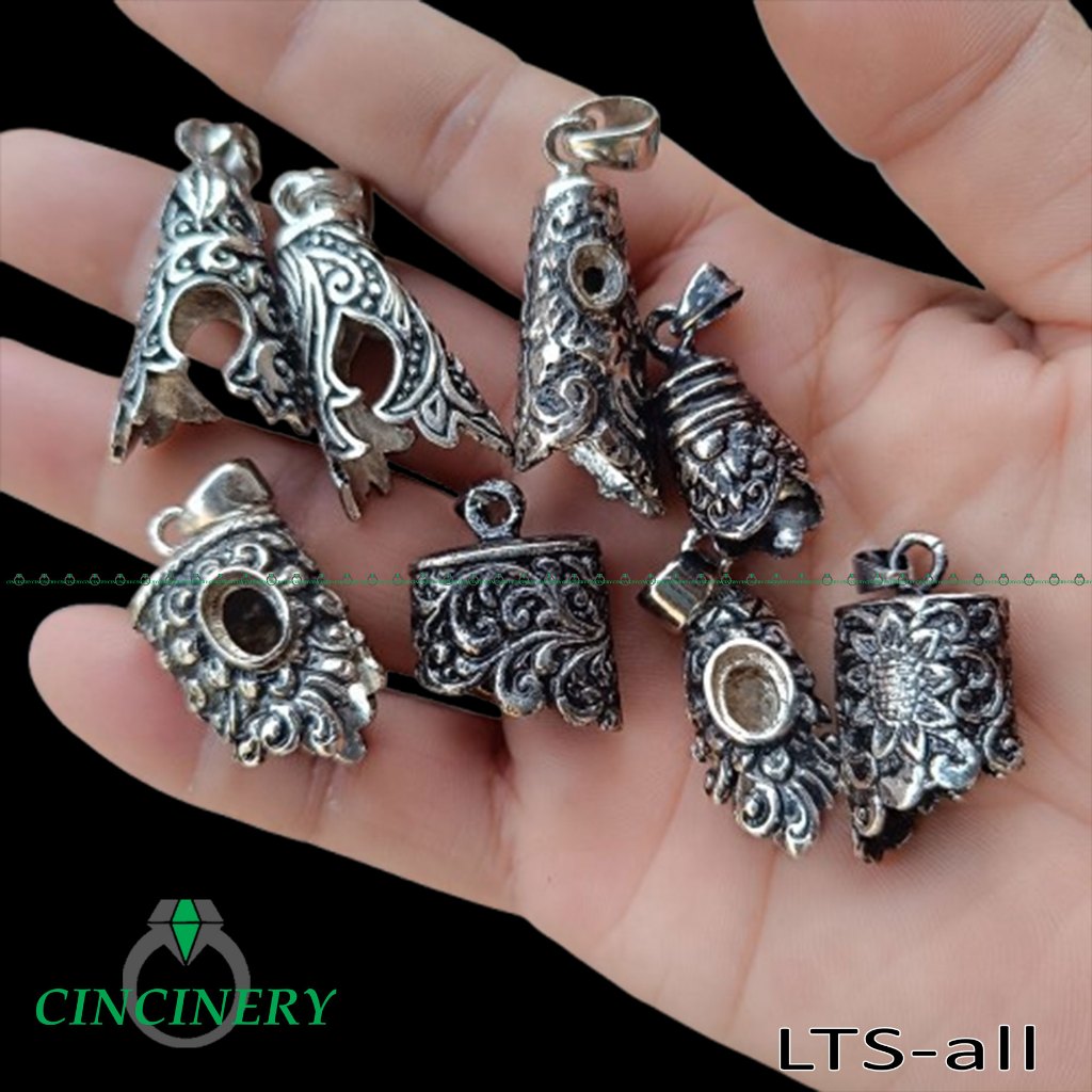 Jual liontin LTS bandul pendant alpaka silver batu akik taring cakar ...