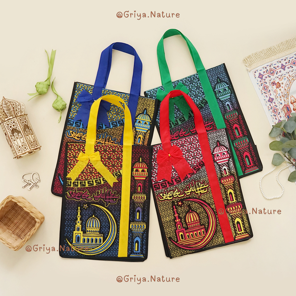 Jual [COD] GRIYA NATURE | Tas Lebaran Idul Fitri Spunbond 40x30x18cm JUMBO BESAR | Tas Parcel ...