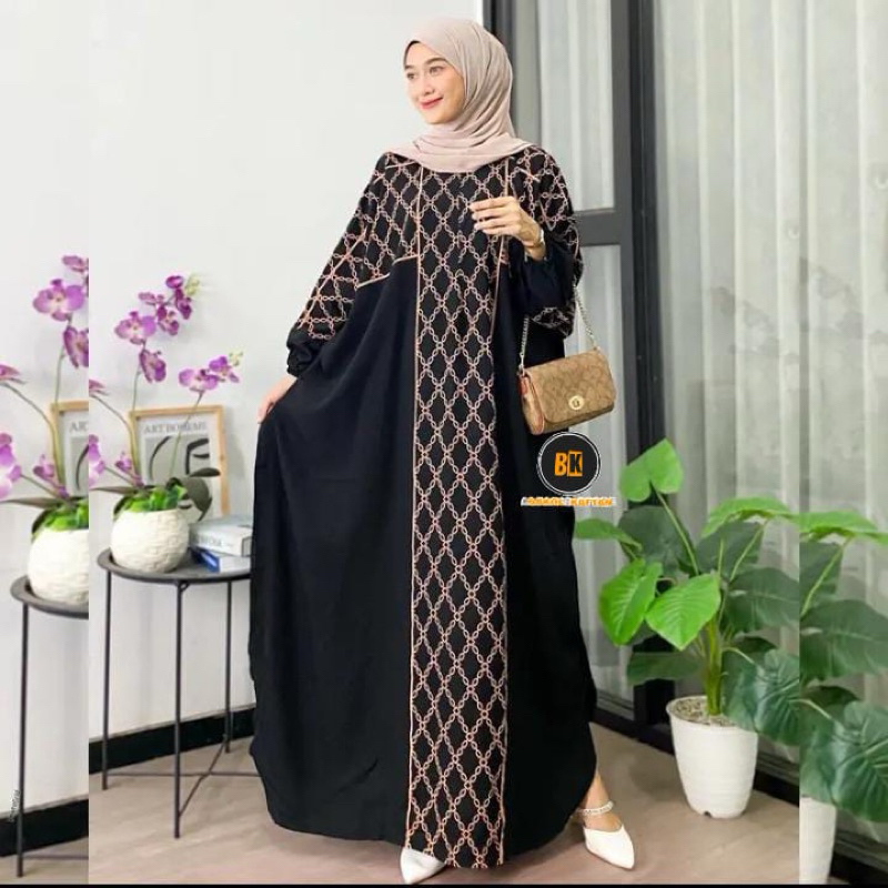 Jual Gamis Kaftan Rayon Jumbo Premium Motif Arafah Ld 180 Cm Adem Dan Nyaman | Shopee Indonesia
