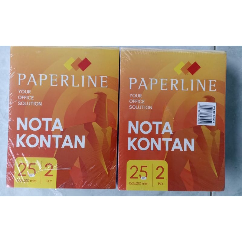 Jual 1pak Nota Kontan 2 Ply Besar Paperline B2 / Nota Kontan Besar ...