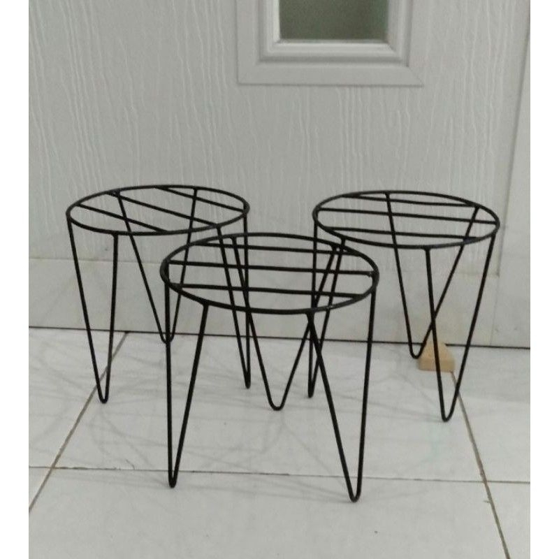 Jual standing pot D25 T30cm / Harga SATUAN/ standing pot bunga besi ...