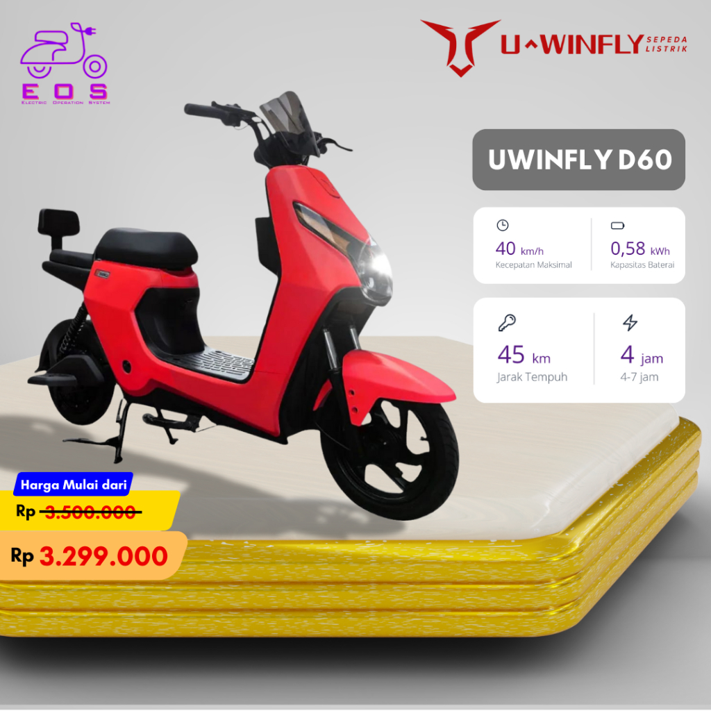 Jual Sepeda Listrik Uwinfly D60 | Shopee Indonesia