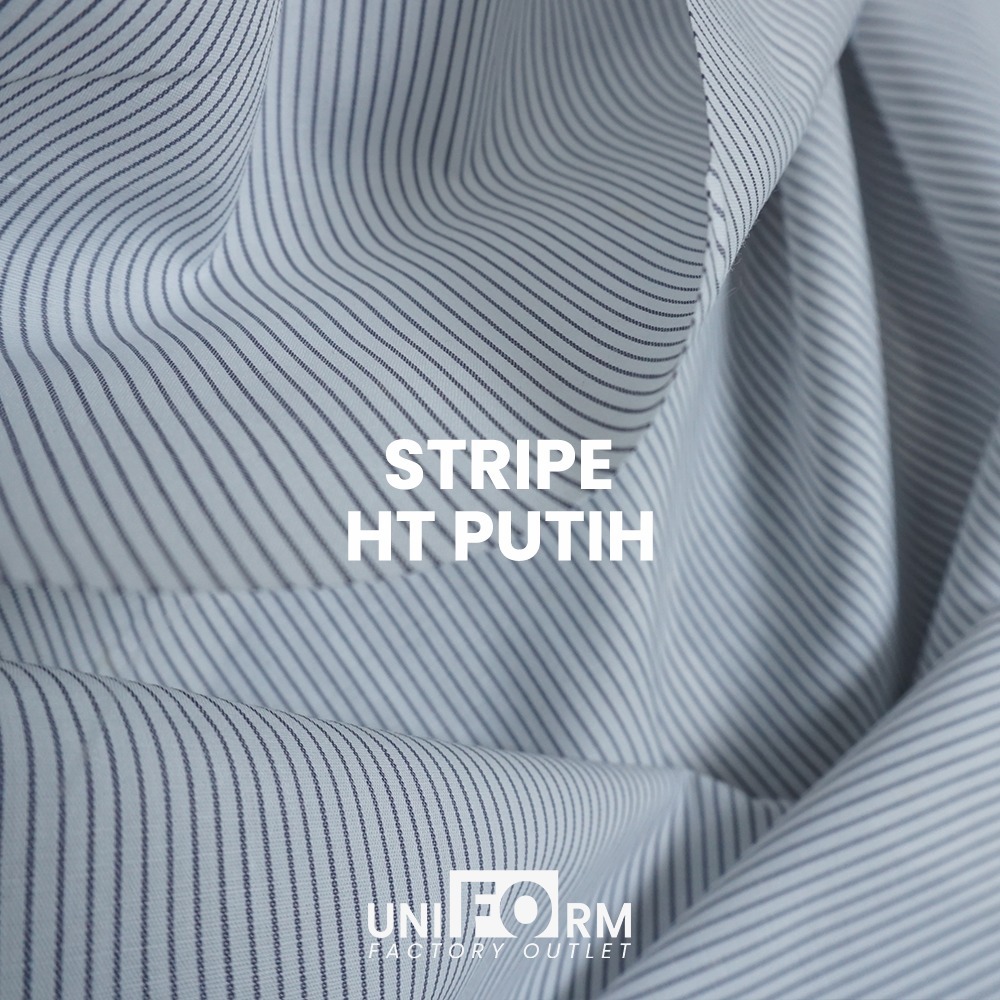 Jual Kain Cotton Putih Stripe/ Stripe HT Putih/ Kain Hitam Puith Stripe ...