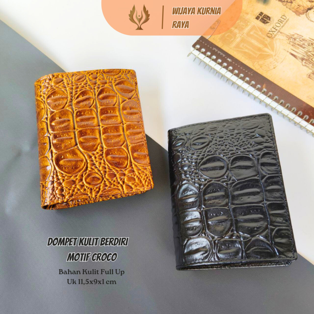 Jual Dompet Kulit Lipat Motif Croco 2 Ruang untuk Pria dan Wanita ...