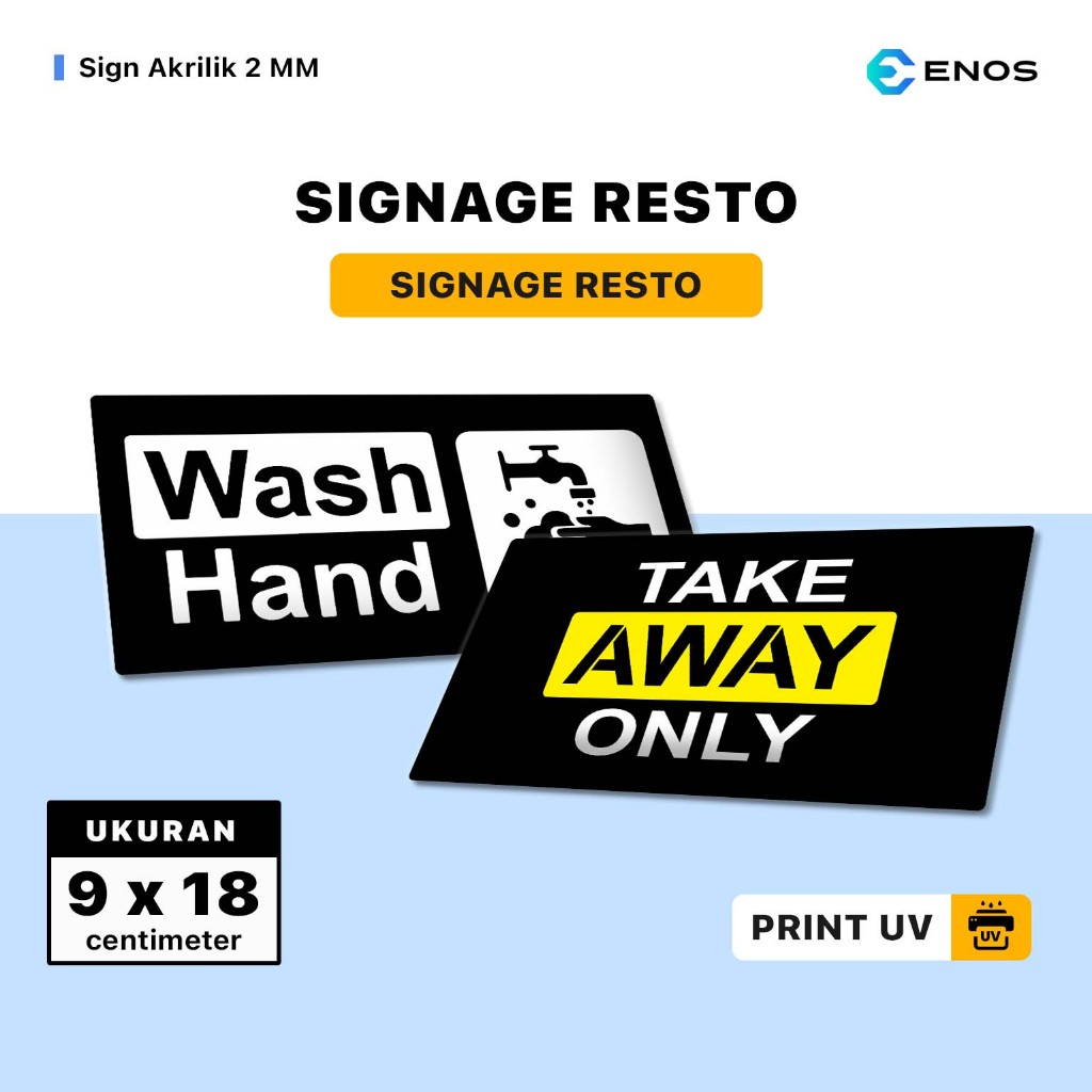 Jual Signboard Akrilik 9 X 18 cm Papan Penanda Untuk Resto Papan Nama ...