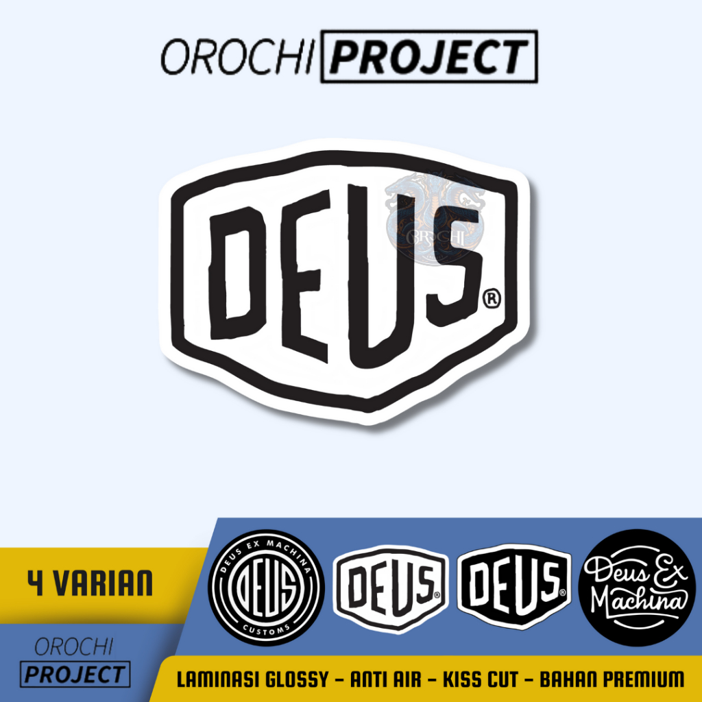 Jual Sticker Stiker Brand Logo Distro DEUS EX MACHINA Vinyl Glossy Anti ...