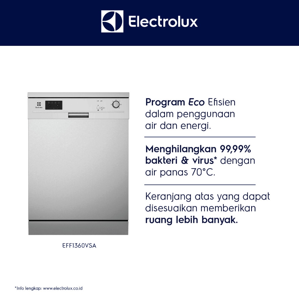 Jual Electrolux Dishwasher Freestanding 60cm UltimateCare 100 ...