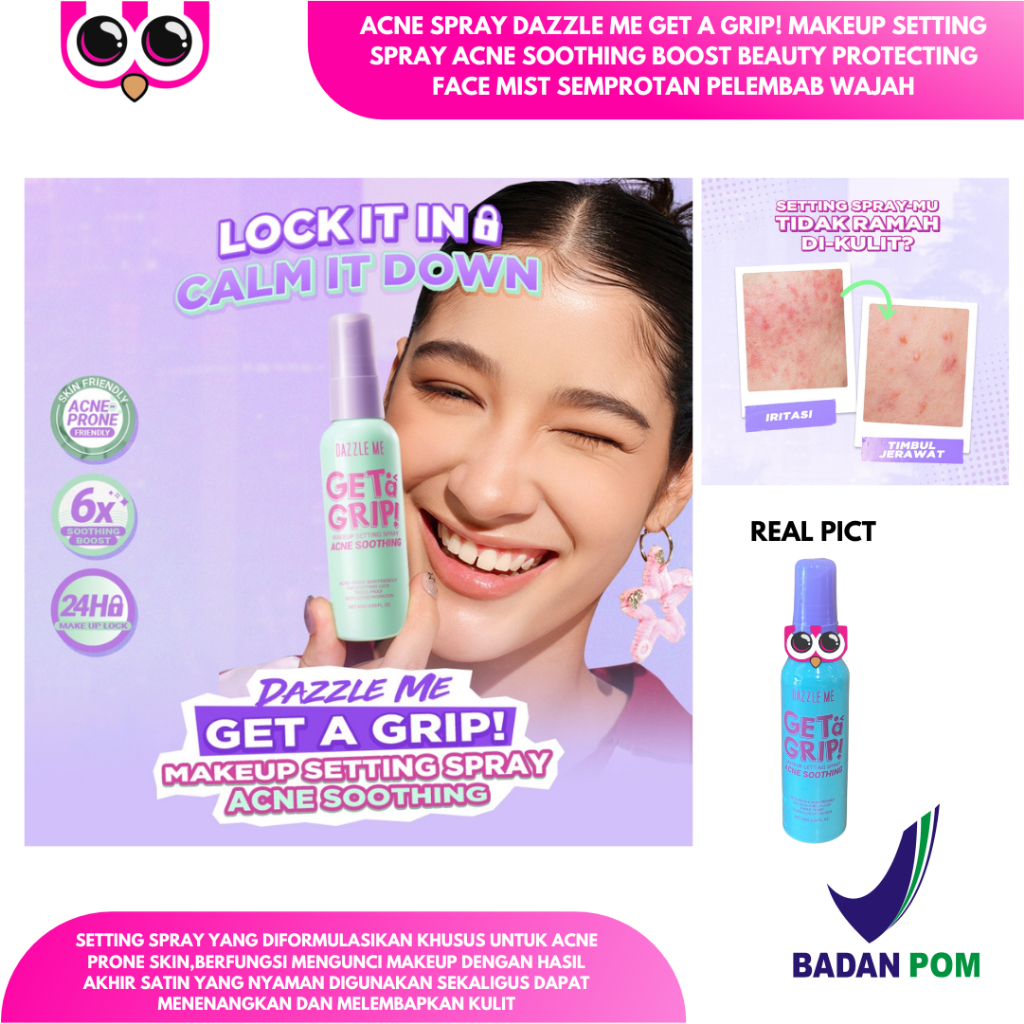 Jual ACNE SPRAY DAZZLE ME GET A GRIP! MAKEUP SETTING SPRAY ACNE ...