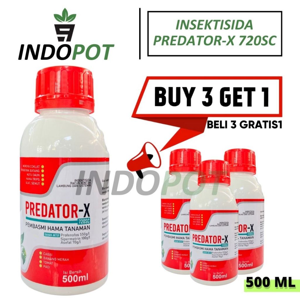 Jual PREDATOR-X 720SC 500Ml Insektisida Kontak Sistemik Pembasmi Hama ...