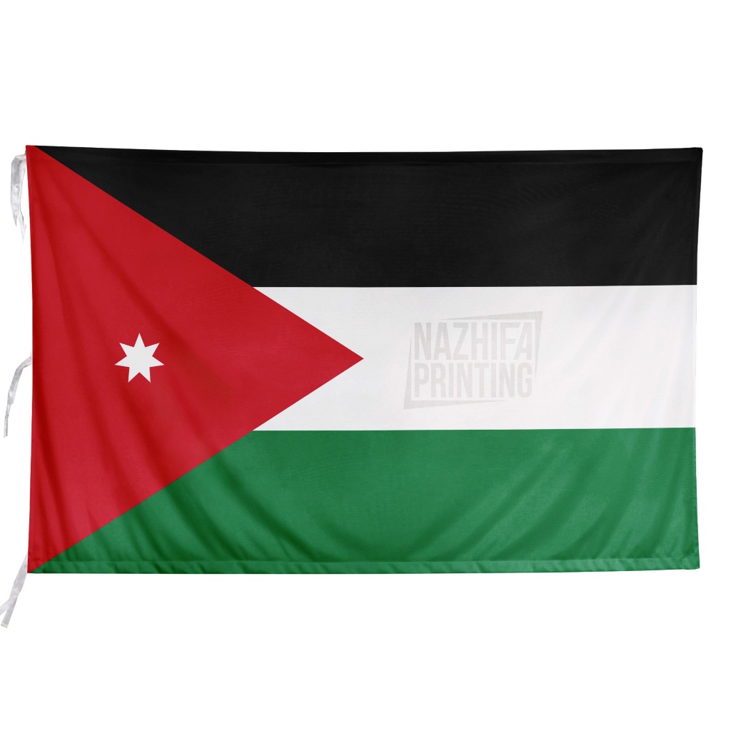 Jual Nazhifa Printing - Bendera Yordania / Jordan Flag, Bendera Negara ...