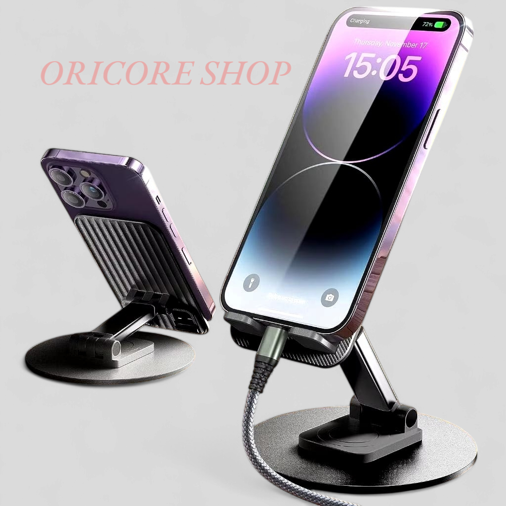 Jual Holder Stand HP Tablet Putar 360 Tempat Dudukan HP Desktop Stand ...