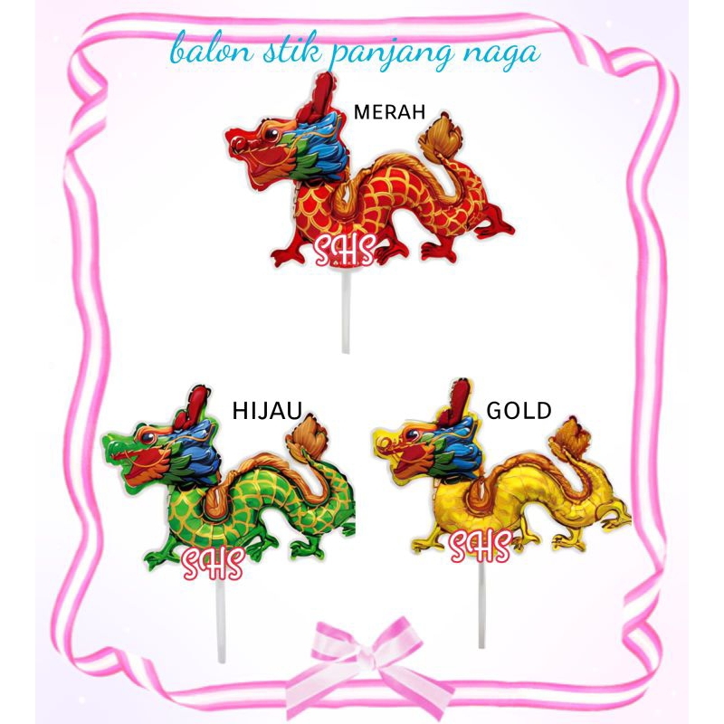 Jual 1 PAK BALON STIK PANJANG NAGA / IMLEK (20 PIECES) UKURAN 43X61CM ...