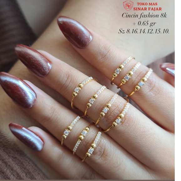 Jual Cincin emas model candy special kadar 8k/375% kadar muda berat ...