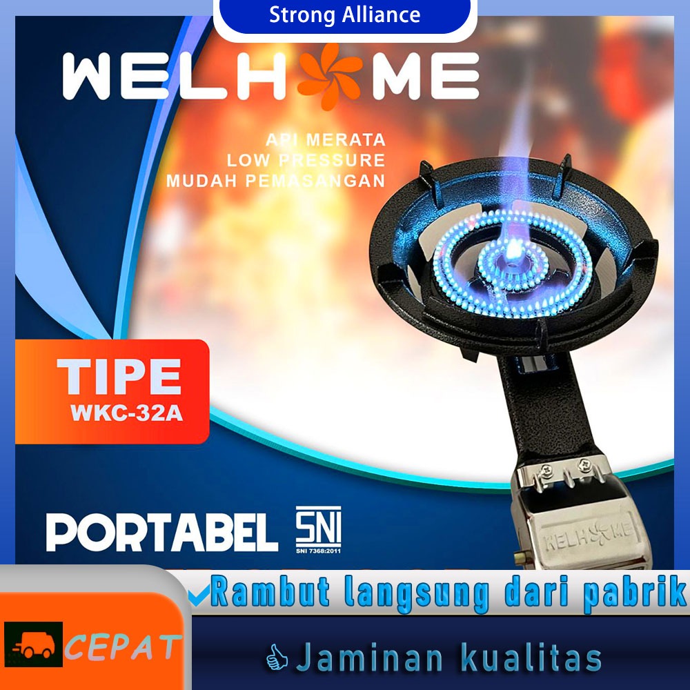 Jual Kompor Gas Komersial Welhome WKC-31A Bonus Selang Gas+Regulator ...
