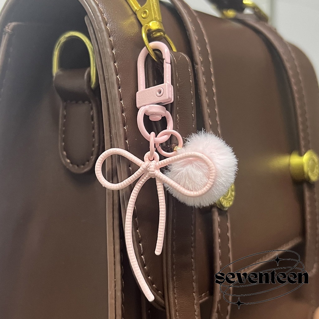 Jual 1set/gantungan tas kunci aesthetic keychain bow bag charm ribbon ...