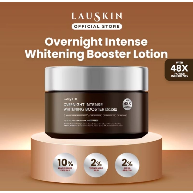 Jual Lauskin Overnight Intense Whitening Booster Lotion | Shopee Indonesia
