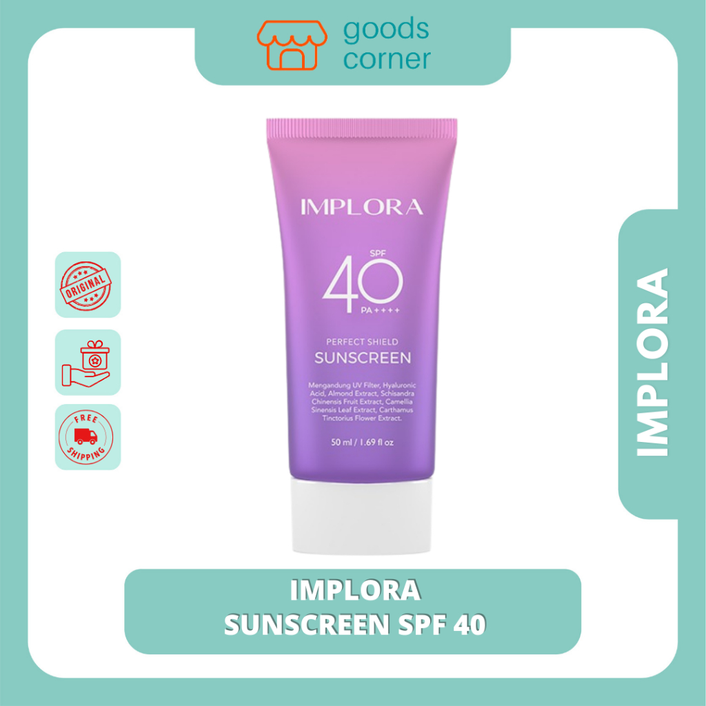 Jual IMPLORA - Perfect Shield Sunscreen SPF 40+++ 50ml - Perlindungan ...