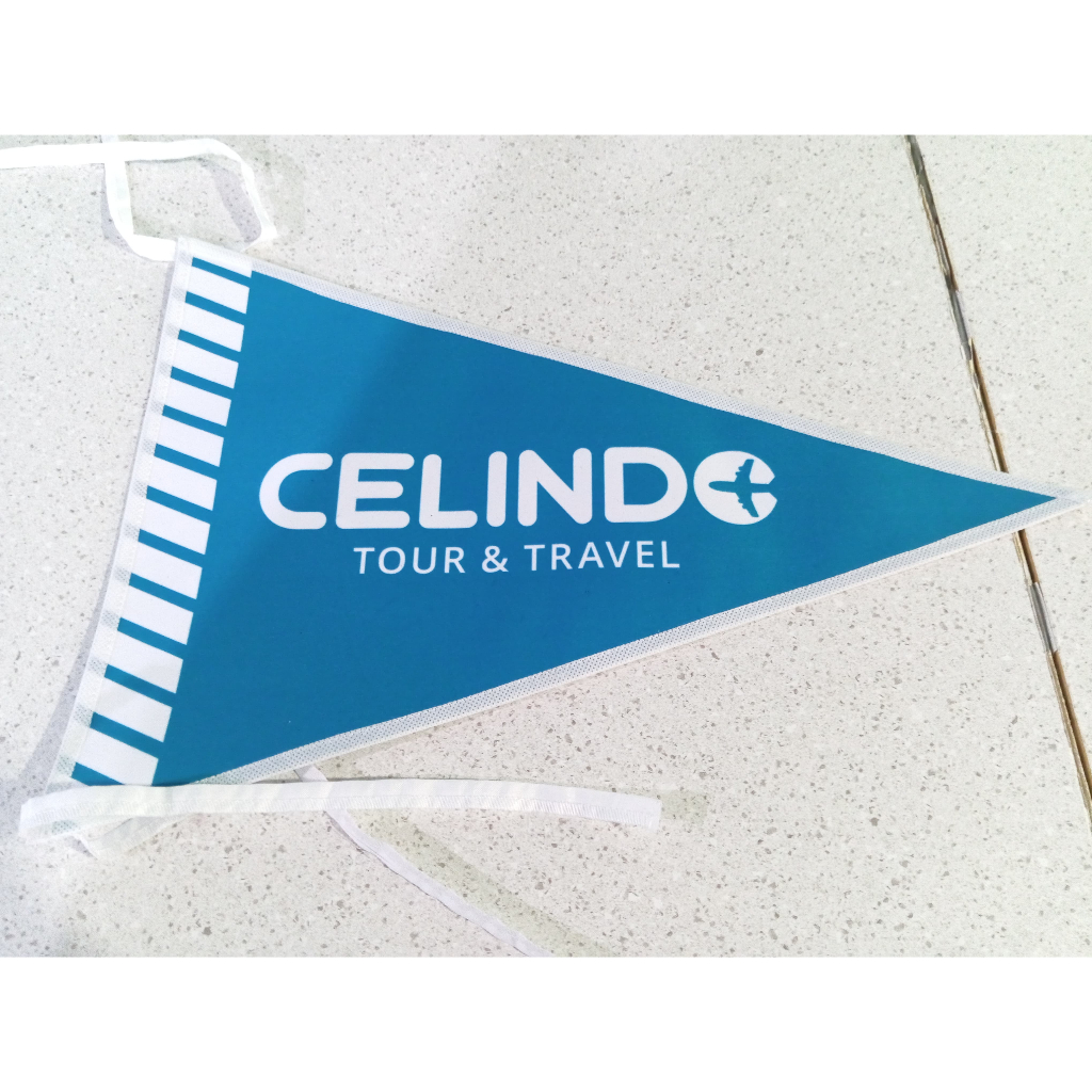 Jual Bendera Travel Custom Logo / Bendera Segitiga Custom Full Printing ...