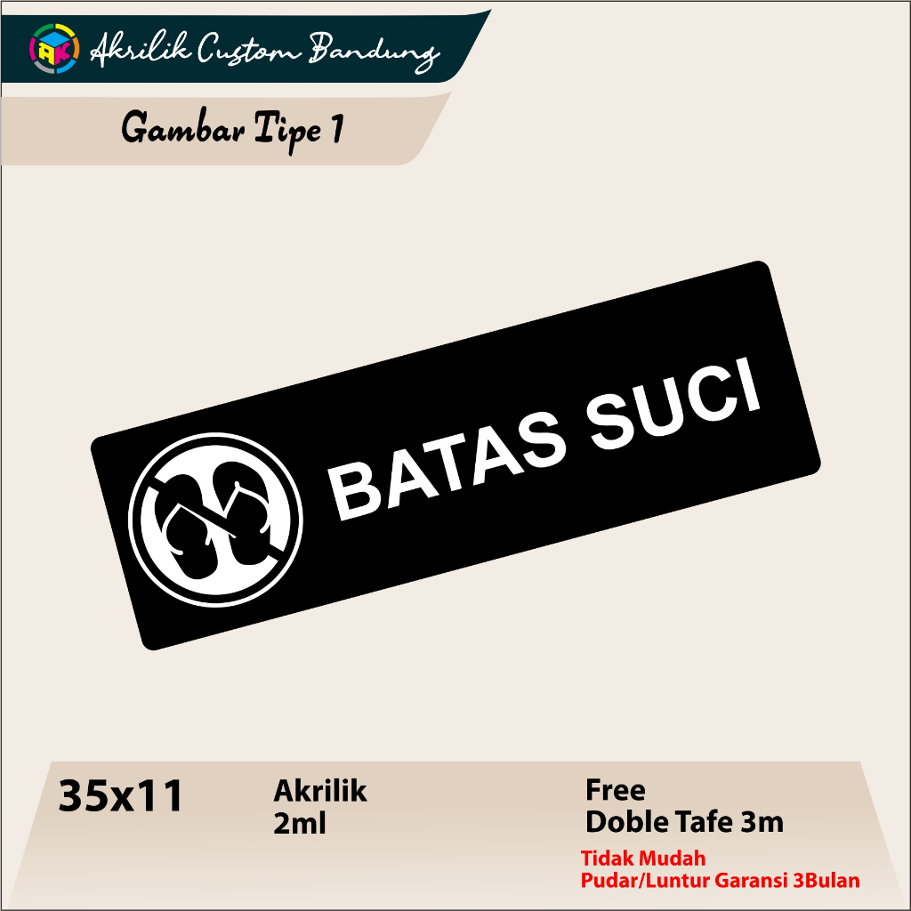 Jual Akrilik Batas Suci Acrylic Signage Akrilik Custom | Shopee Indonesia
