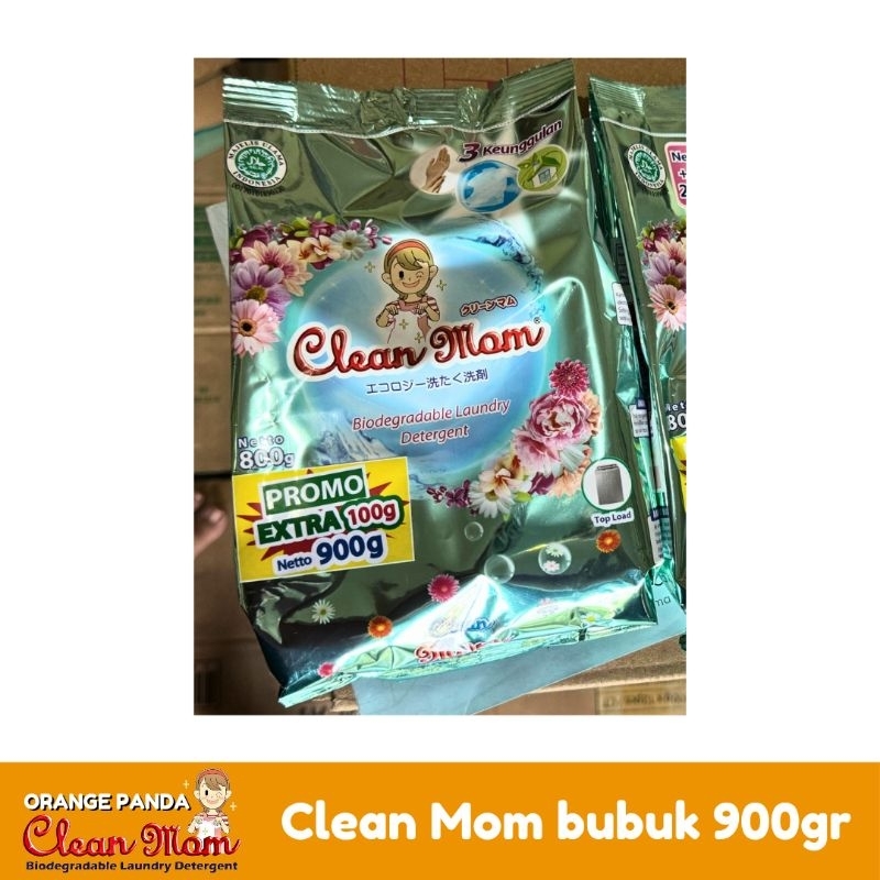 Jual Clean Mom Detergent Bubuk Eco Pack 900g Fullfee | Shopee Indonesia