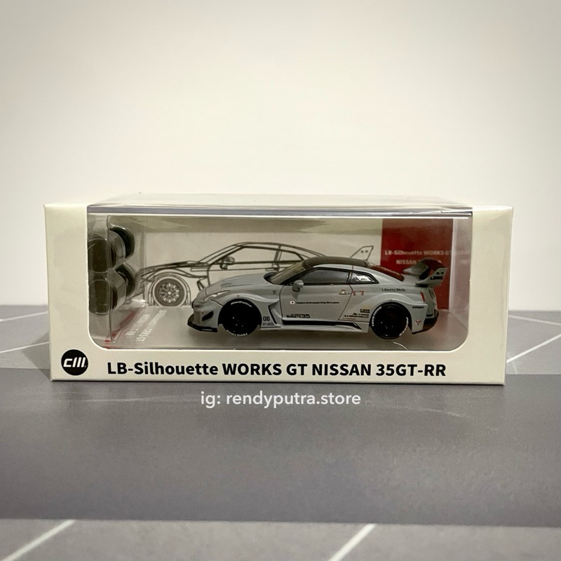 Jual CM Model Nissan 35GT-RR R35 Super Silhouette LBWK Grey Fighter ...