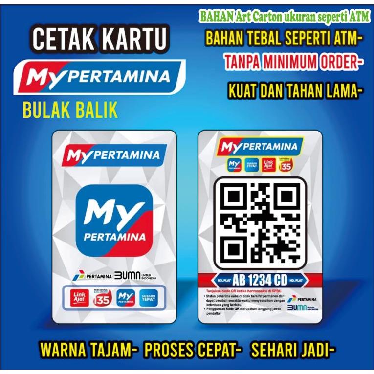 Jual Paket Cetak Kartu MyPertamina + Tali Gantungan ID Card + Holder (Paket Lengkap) Cetak print ...