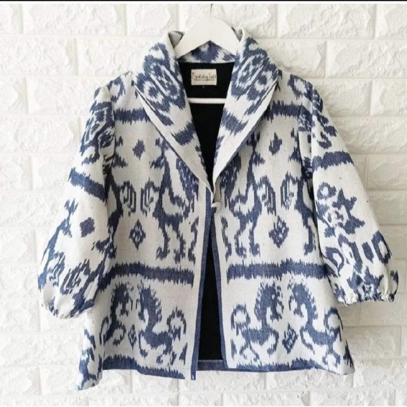 Jual BLAZER TENUN OUTER TENUN ATASAN WANITA ETHNIC SUMBA KO0013 ...