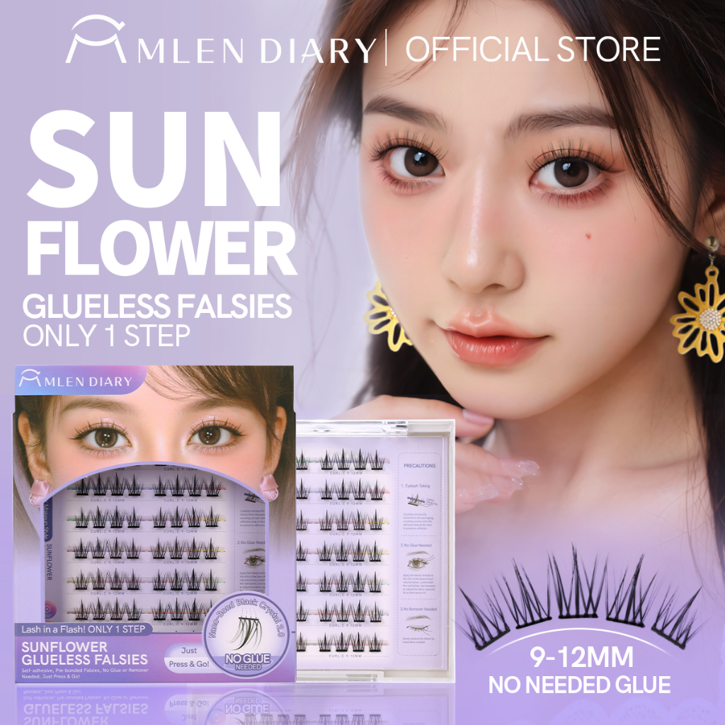 Jual MLEN DIARY Sunflower Bulu Mata Tanpa Lem Bulu Mata Palsu Pemula ...