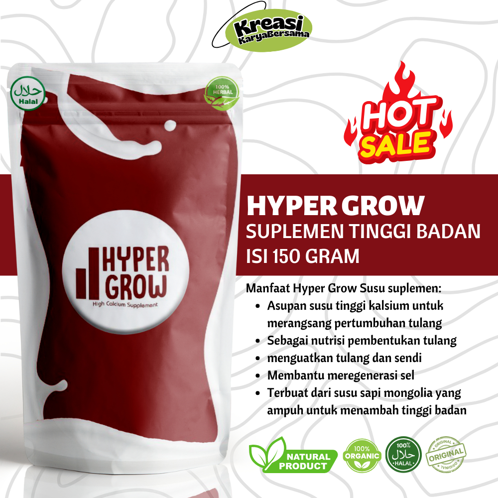 Jual HYPER GROW - SUSU SUPLEMEN PENAMBAH TINGGI BADAN ALAMI ORIGINAL ...