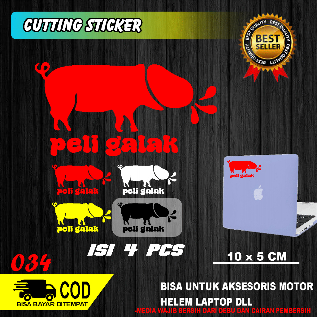 Jual STIKER KEREN | STIKER PELI GALAK VIRAL PACK 4pcs STIKER MOTOR ...