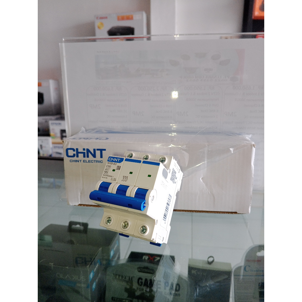 Jual Miniature Circuit Breaker (MCB) "NXB-63 3P C50" 50A 6kA CHINT | Shopee Indonesia