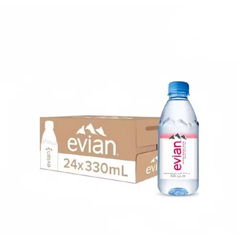 Jual EVIAN NATURAL MINERAL WATER 330ML X 24 BOTOL | Shopee Indonesia