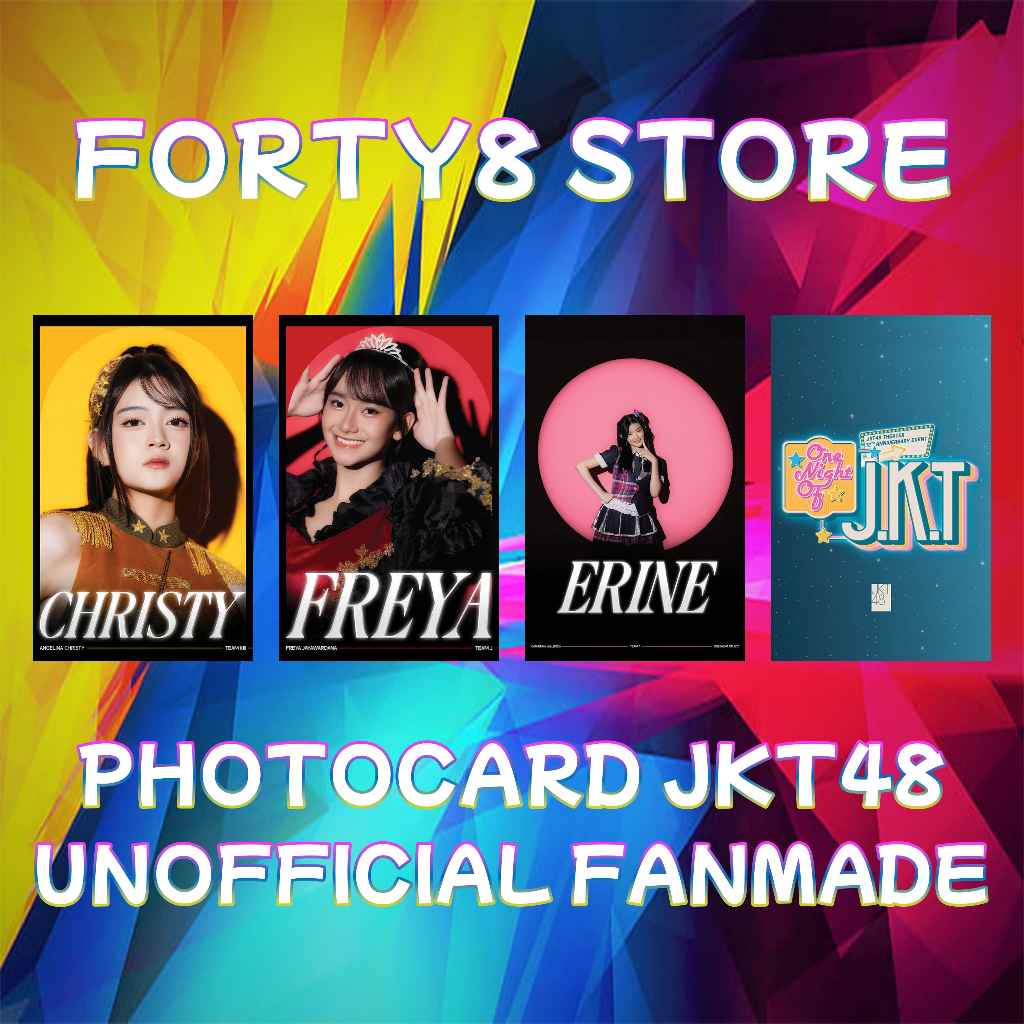 Jual Photocard JKT48 Unofficial / Fanmade Edisi One Night Of J K T - Laminasi Glossy, 2 Sisi ...