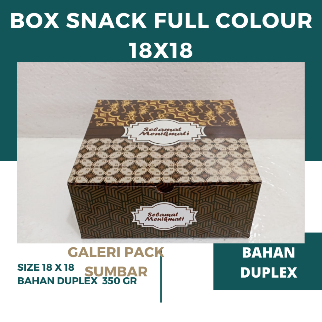 Jual Box Snack / Kotak Kue / Kotak Makanan / Kotak Nasi Full Colour ...