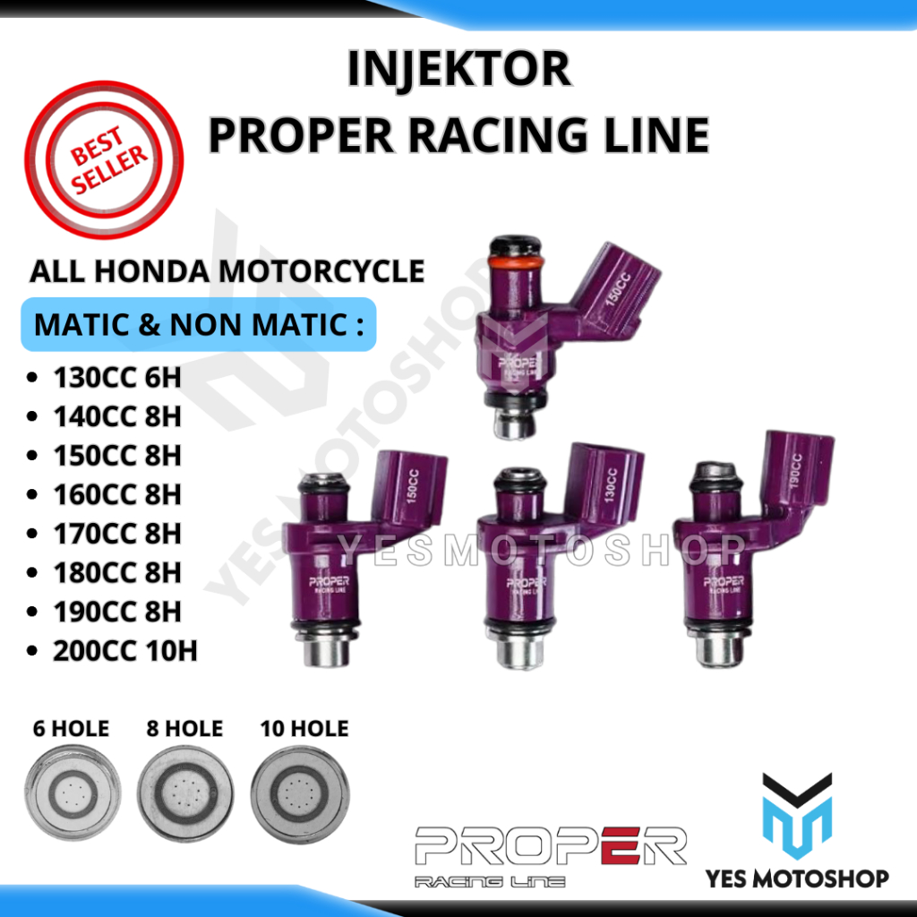 Jual INJECTOR RACING PROPER RACING LINE HONDA 130CC 140CC 150CC 160CC ...