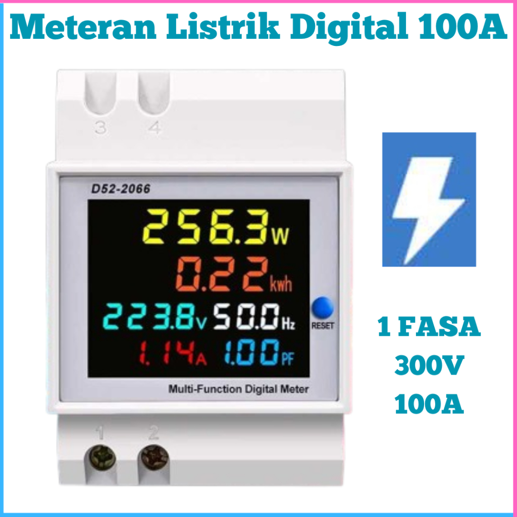 Jual COD Terbaru Meteran Listrik Digital Kwh Meter Display Din Rail ...