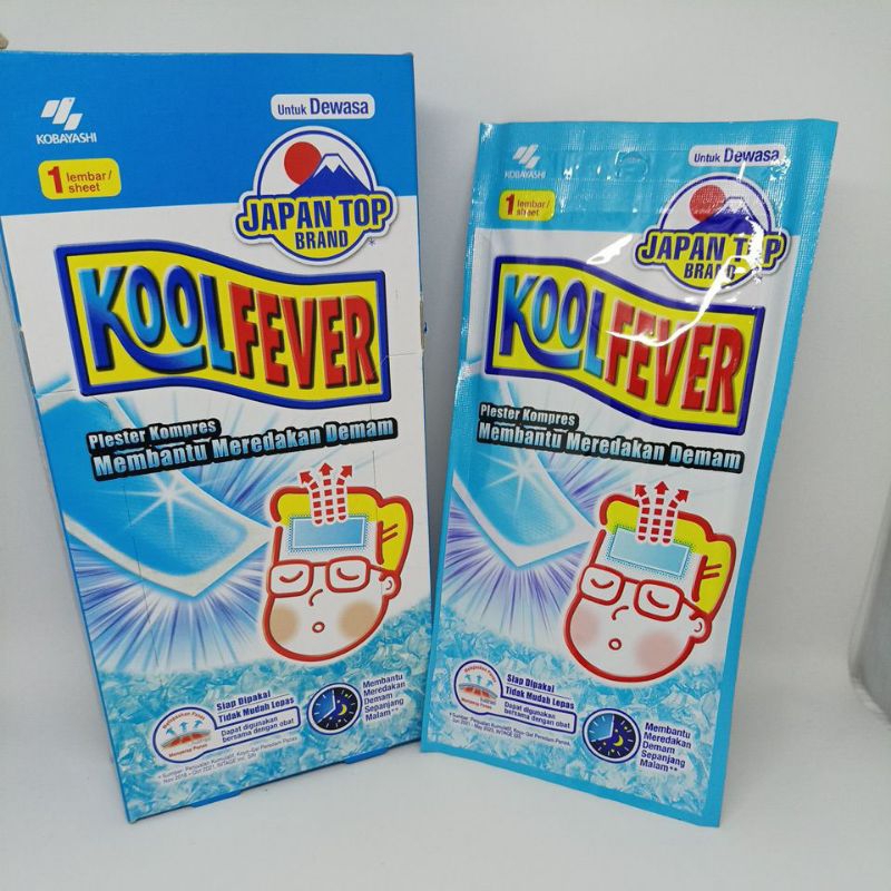 Jual KOOLFEVER ADULT DEWASA PLESTER KOMPRES DEMAM / 1 LEMBAR / SACHET ...
