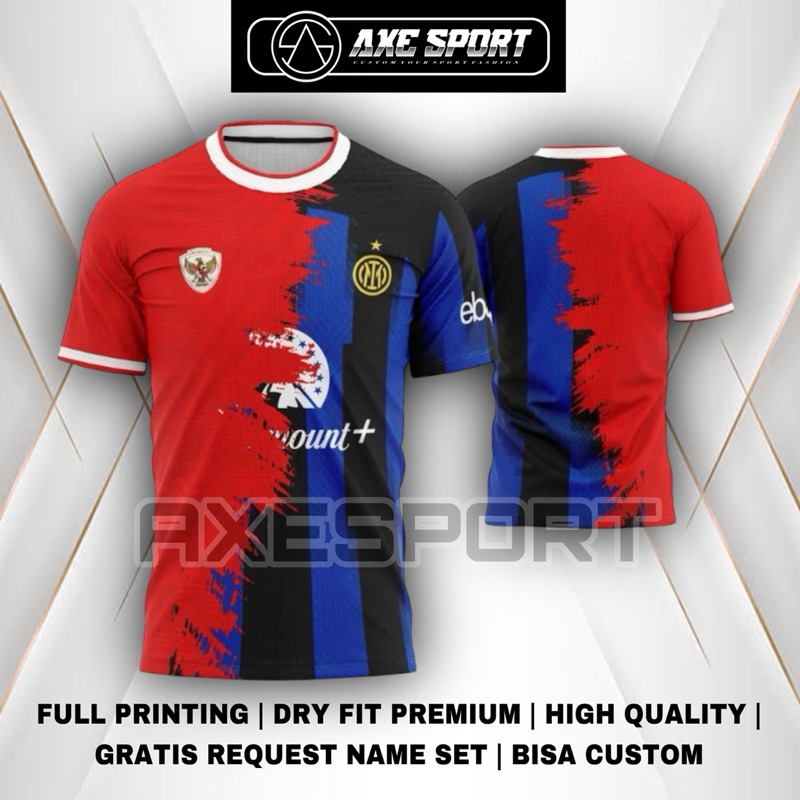 Jual Jersey Kaos Indonesia X Inter Milan Full Printing Free Request ...