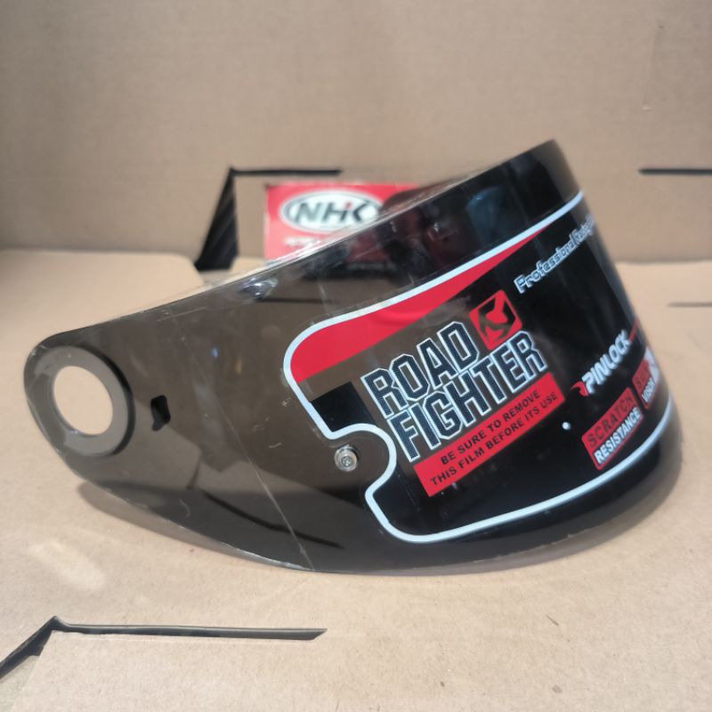 Jual visor flat helm nhk gp pro ring original smoke | Shopee Indonesia