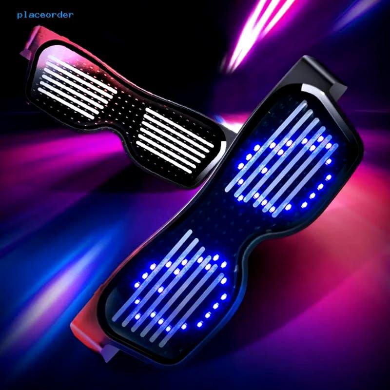 Jual kacamata led bluetooth bisa custom kata sendiri | Shopee Indonesia