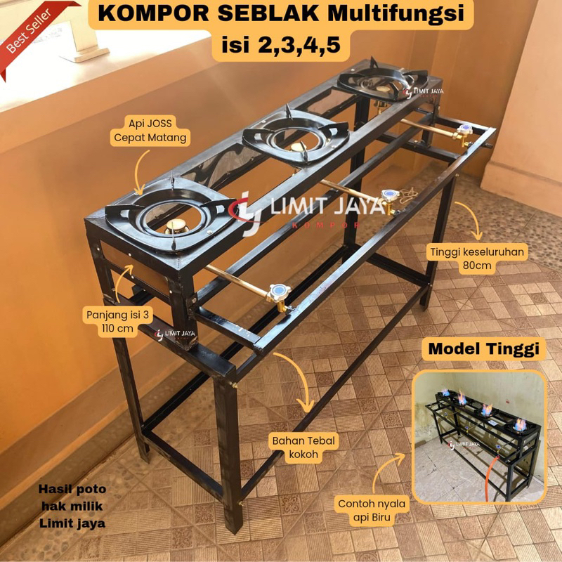 Jual Kompor Seblak Multifungsi Isi 2,3,4,5 model tinggi/ meja model ...