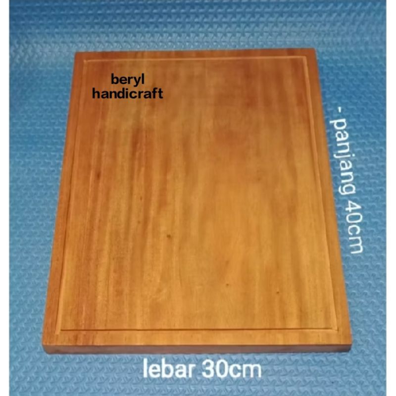 Jual papan kayu/telenan/papan saji 30x40x2cm | Shopee Indonesia