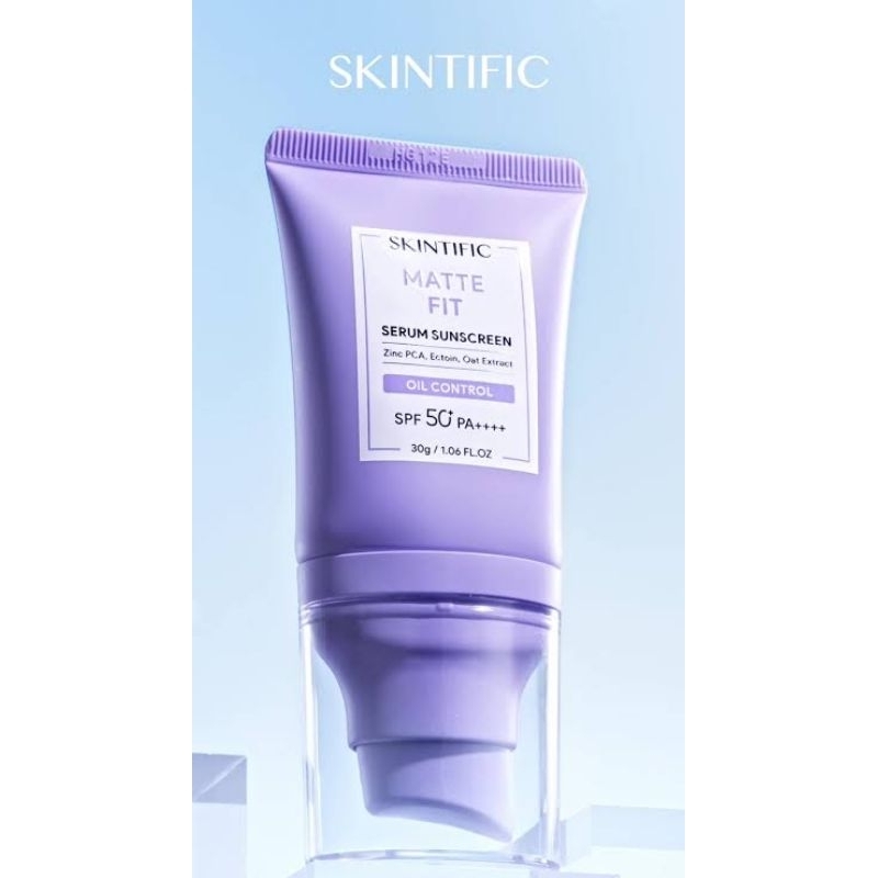 Jual SKINTIFIC - Matte Fit Serum Sunscreen SPF50+ PA++++ (ungu) 30Gr ...