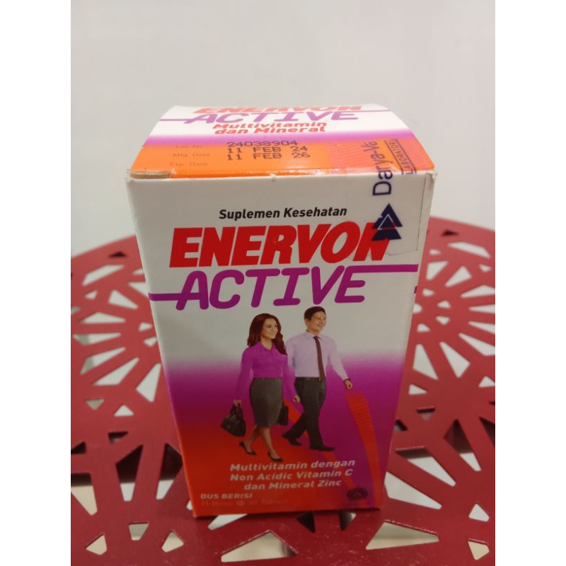 Jual Enervon ACTIVE @30tab Suplemen kesehatan multivitamin dengan Non ...