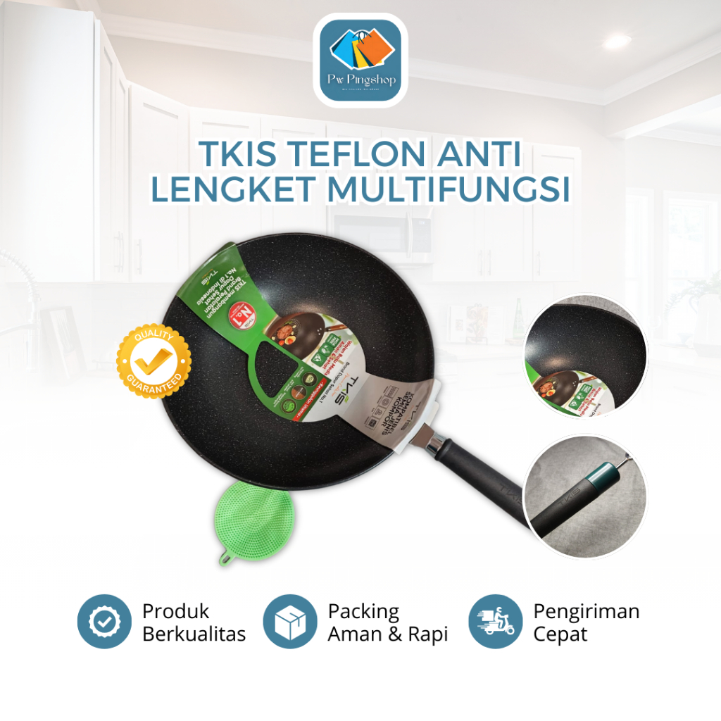 Jual Tkis Teflon Anti Lengket Ukuran 32cm Wajan Multifungsi Berkualitas ...