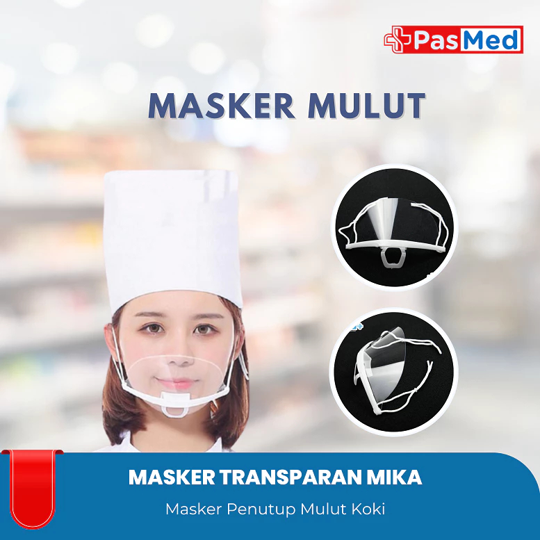 Jual Masker Transparan Plastik Mika Penutup Mulut Koki Dapur Hotel ...