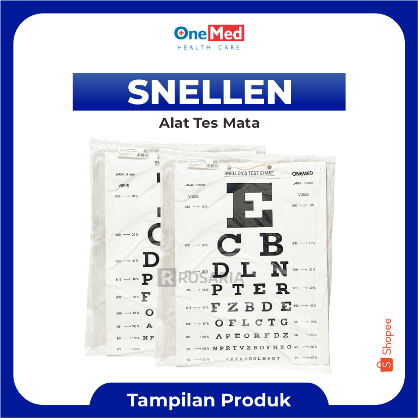Jual SNELLEN CHART ONEMED Tes Ketajaman Mata Rabun Jauh | Shopee Indonesia