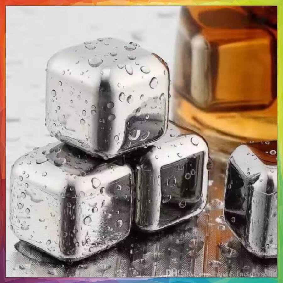 Jual Food Grade Es Batu Stainless Steel ice cube cubes reusable pakai ...