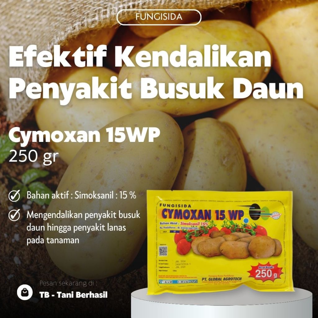 Jual Fungisida Cymoxan 15 WP 250 gram, Obat Penyakit Busuk daun Tanaman ...