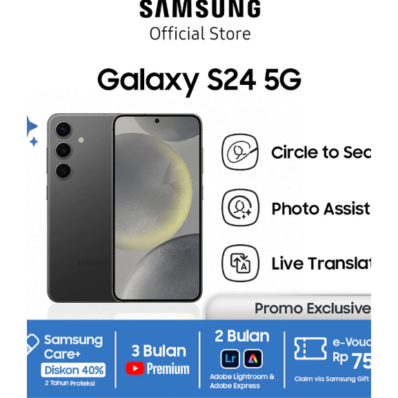 Jual Samsung Galaxy S24 8/256GB - Onyx Black, Smartphone AI, Handphone ...